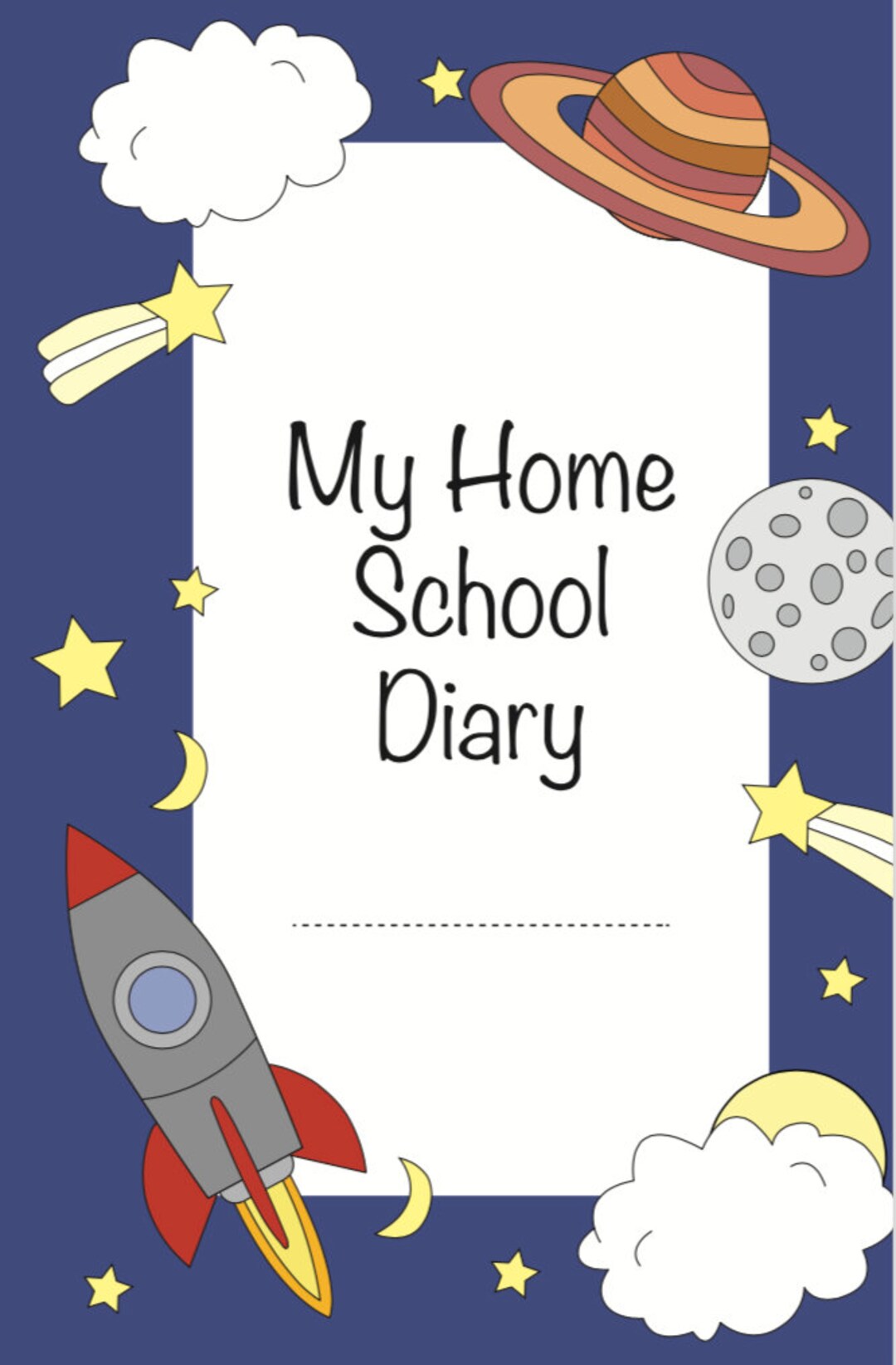 Digital Download - Home School Diary - in to Space - Etsy
