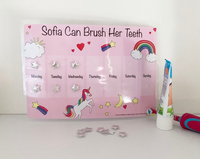 Teeth Brushing Chart / DIGITAL / I Brushed My Teeth / Kids Brushing ...