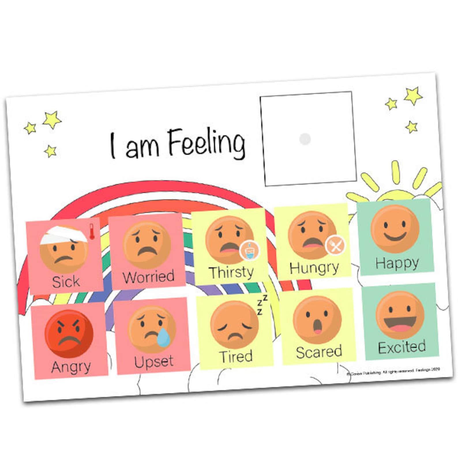 Tabla de emociones y sentimientos para estudiantes visuales - Etsy España