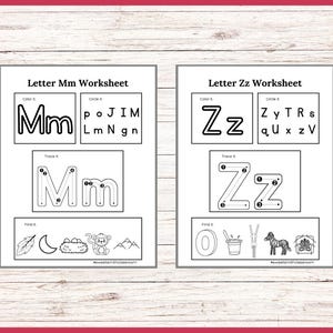 Preschool Morning Work, Alphabet Worksheets, Preschool Busy Binder, ABC ...