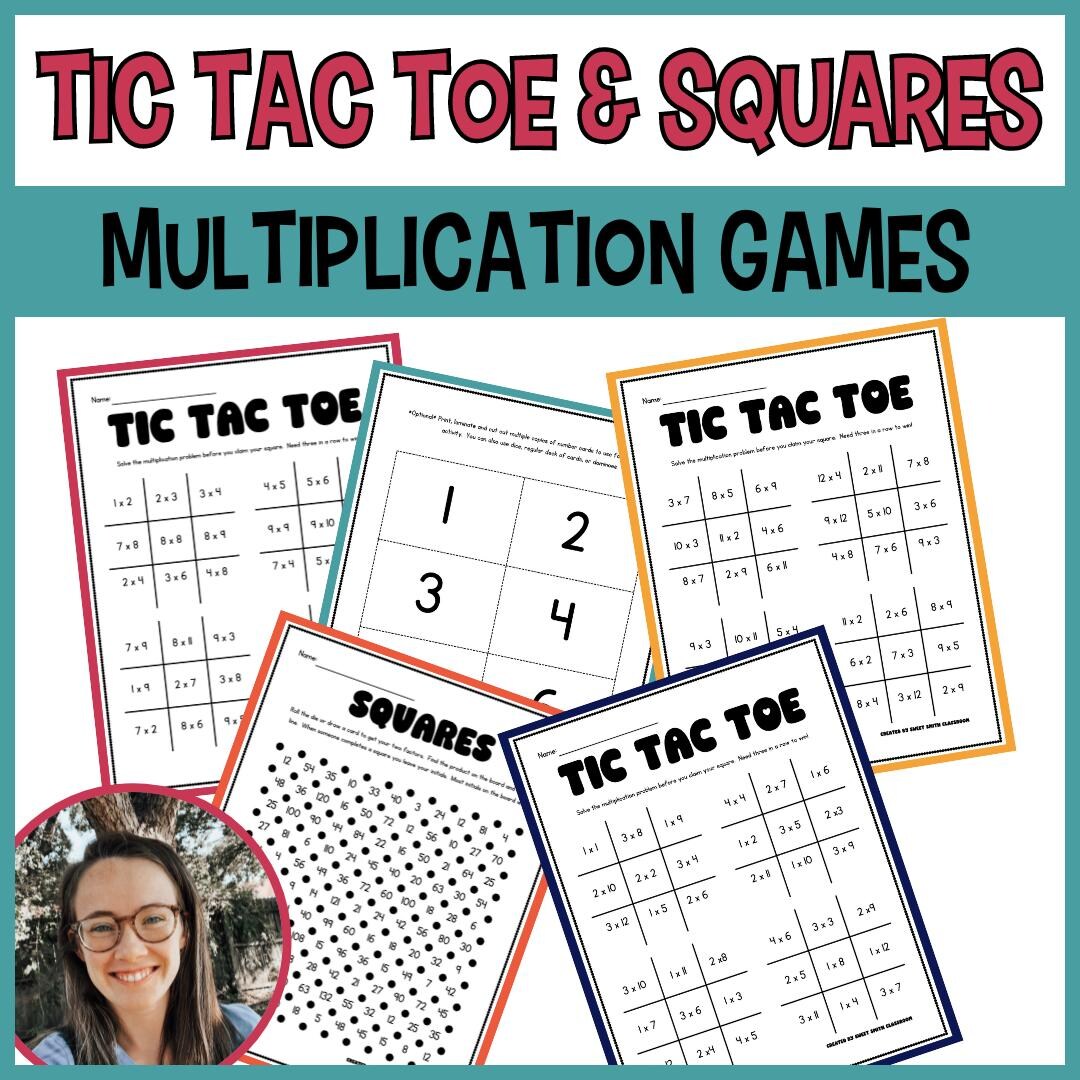 Multiplication Games | Tic Tac Toe, Squares | Multiplication Practice ...