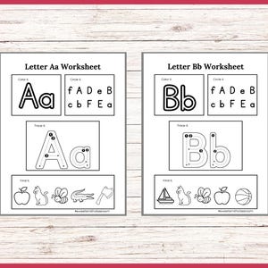 Preschool Morning Work, Alphabet Worksheets, Preschool Busy Binder, ABC ...