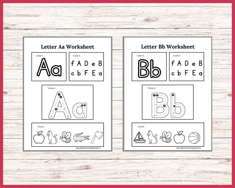 Preschool Morning Work, Alphabet Worksheets, Preschool Busy Binder, ABC ...