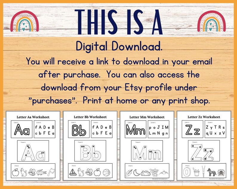 Preschool Morning Work, Alphabet Worksheets, Preschool Busy Binder, ABC ...