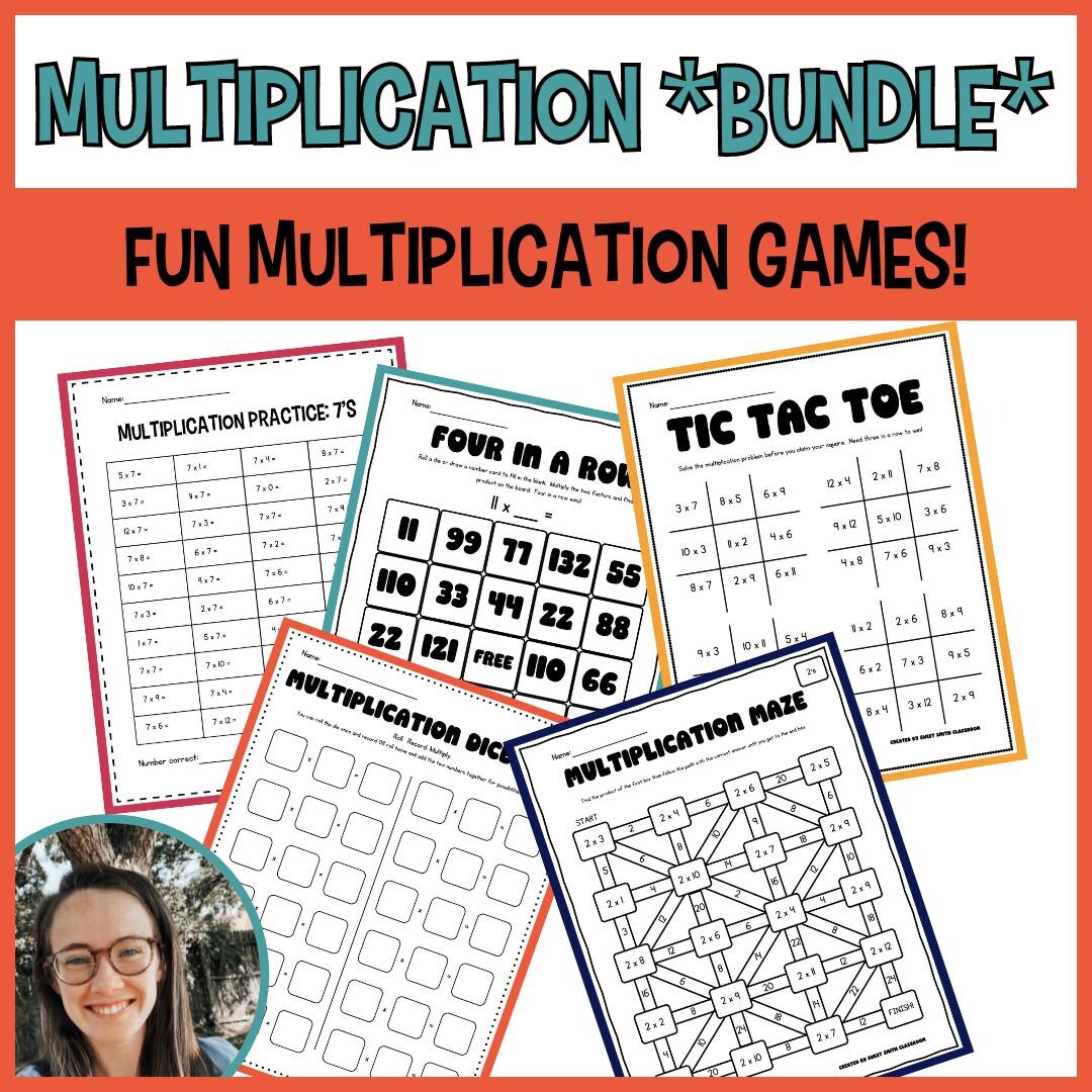 Multiplication Games BUNDLE | Math Games | Multiplication Practice ...