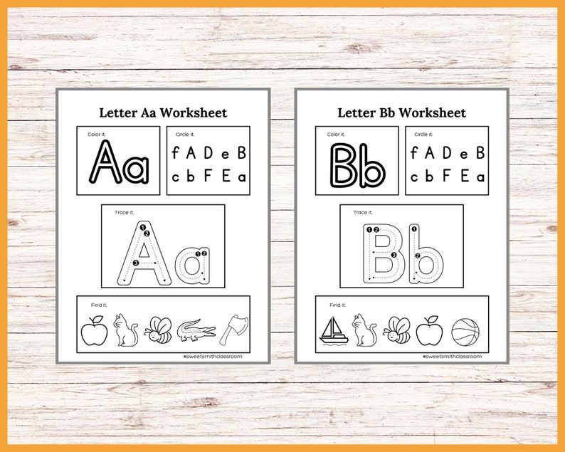 Preschool Morning Work, Alphabet Worksheets, Preschool Busy Binder, ABC ...