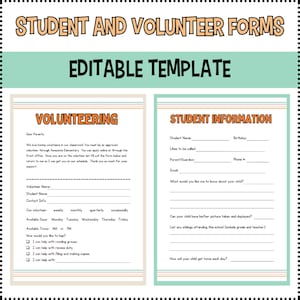 Meet the Teacher Editable Forms Back to School Night Classroom ...