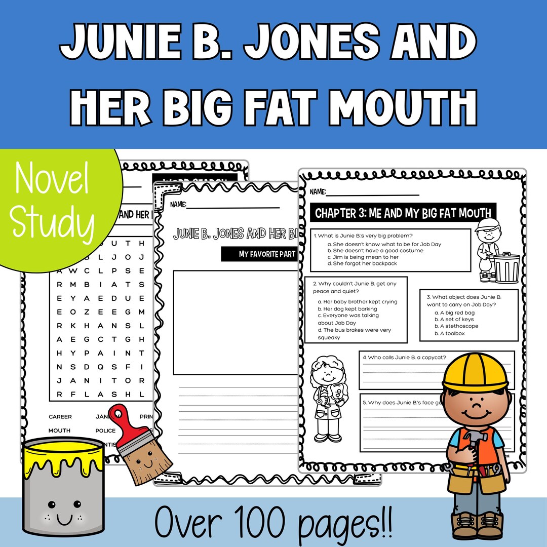 Junie B. Jones Novel Study: Reading Comprehension Worksheets - Etsy