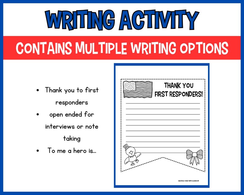 Patriot Day | September 11 | No Prep Activities | Mini Lesson ...