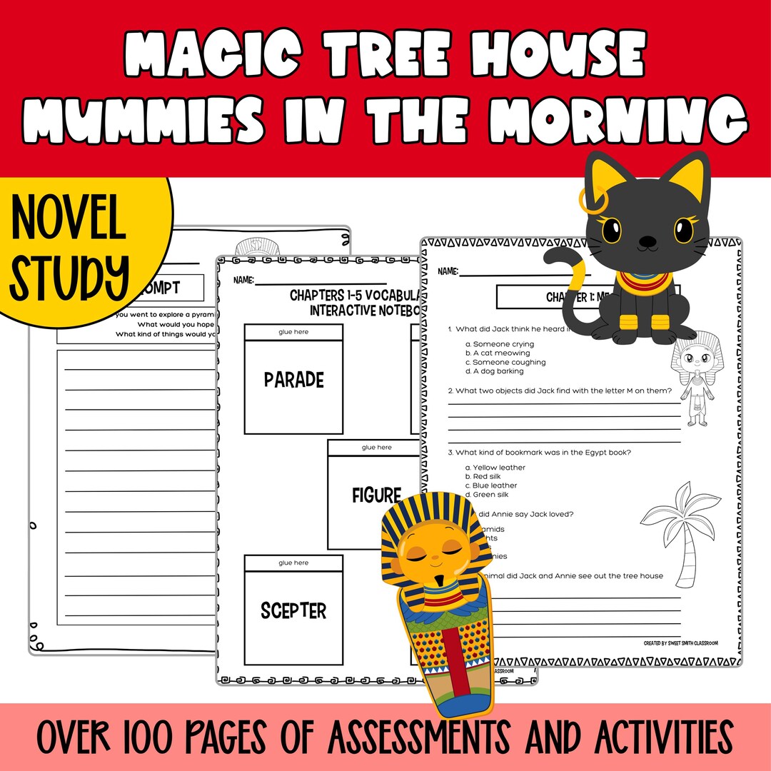 Magic Tree House Mummies in the Morning Novel Study: Reading ...