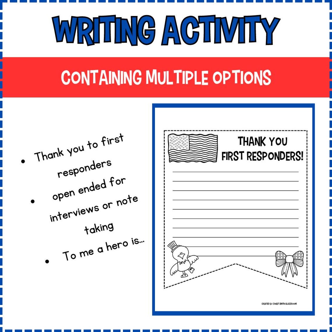 Patriot Day September 11 No Prep Activities Mini Lesson Worksheet and ...