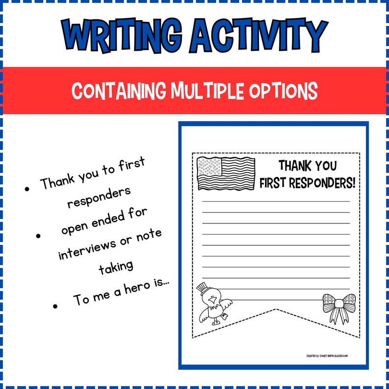 Patriot Day September 11 No Prep Activities Mini Lesson Worksheet and ...