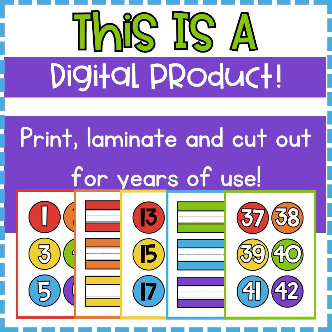 Classroom Name Tags and Numbers Back to School Night Classroom Decor ...