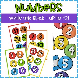 Classroom Name Tags and Numbers Back to School Night Classroom Decor ...
