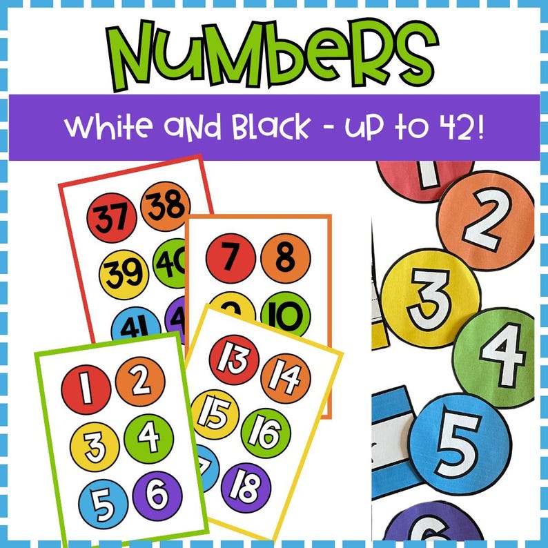 Classroom Name Tags and Numbers Back to School Night Classroom Decor ...