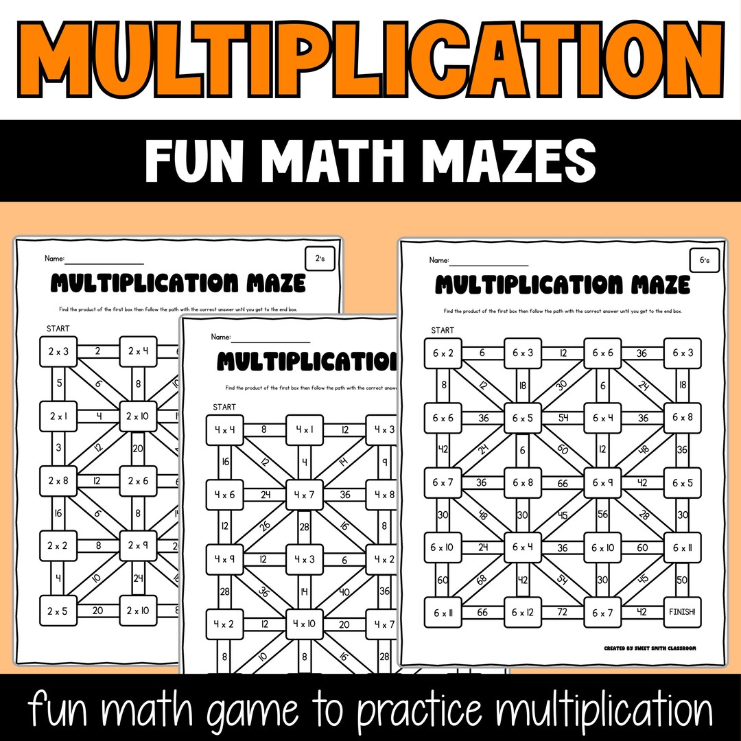 Multiplication Mazes | Fun Fact Fluency Practice | No Prep Homeschool ...