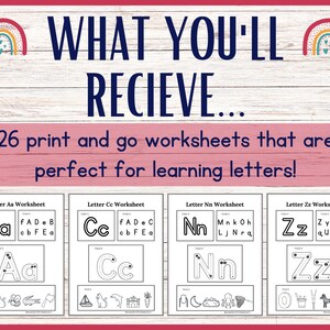 Preschool Morning Work, Alphabet Worksheets, Preschool Busy Binder, ABC ...