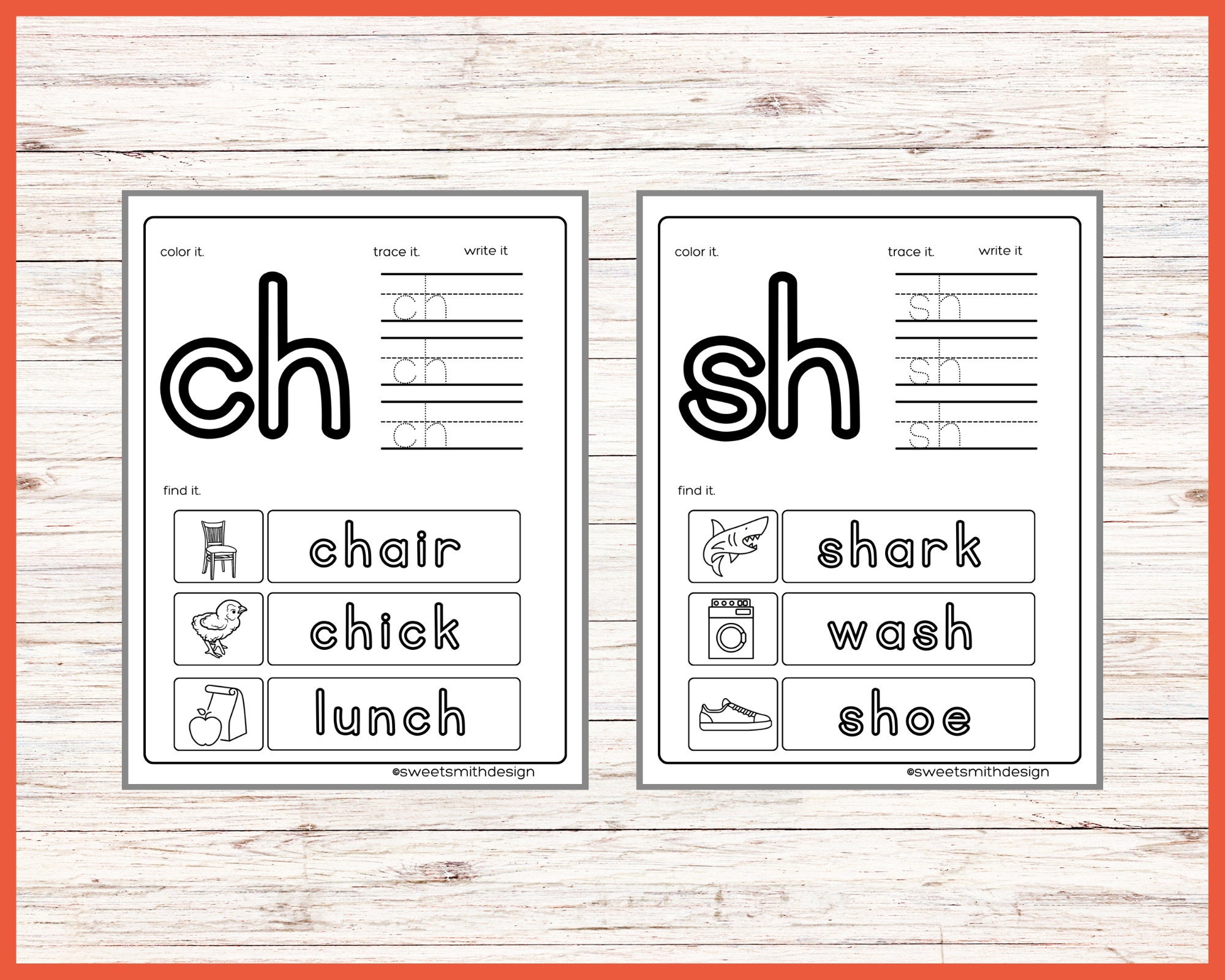 Digraph Worksheets: Kindergarten & First Grade Phonics (digital ...