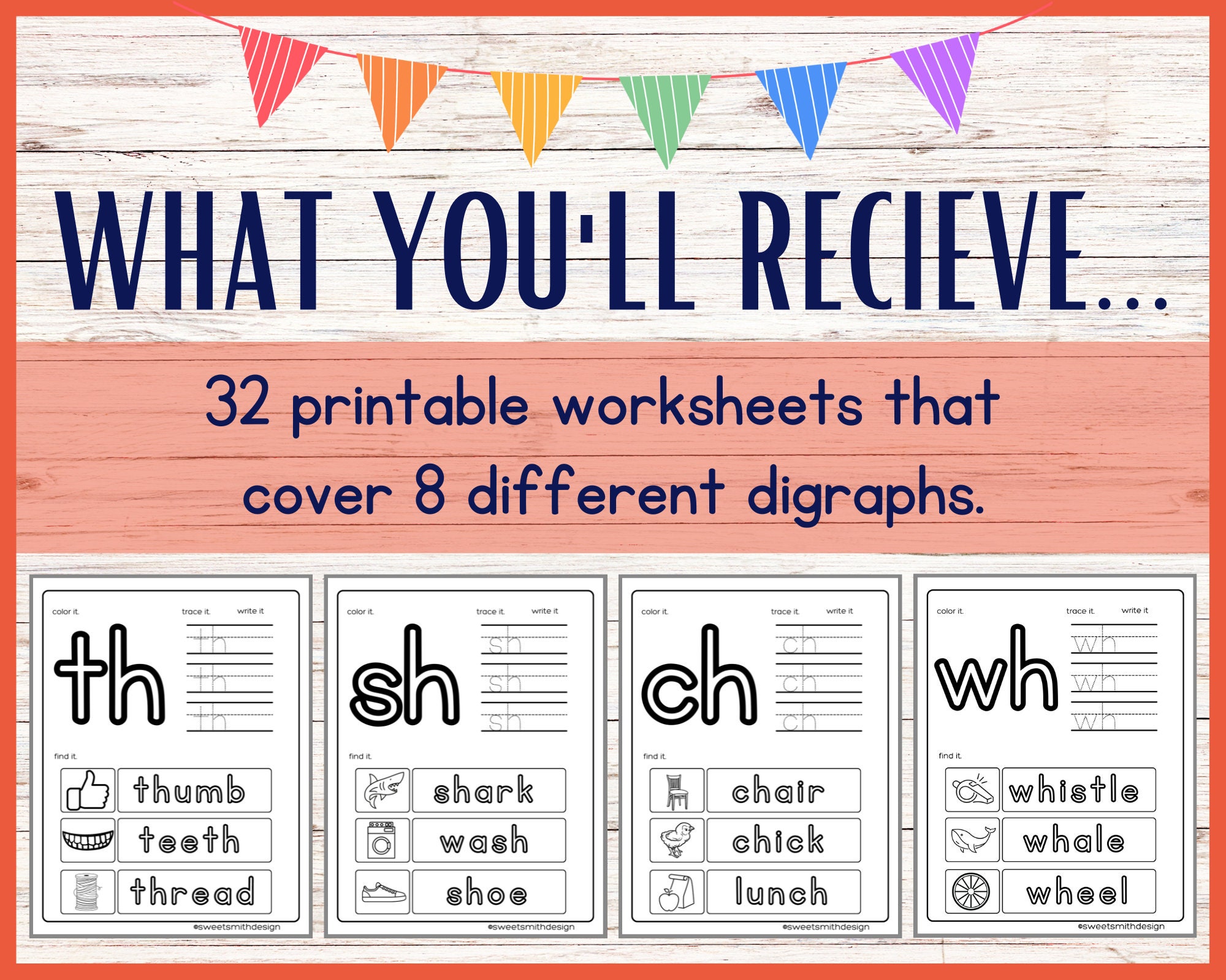 Digraph Worksheets, Kindergarten, First Grade, Learning to Read ...