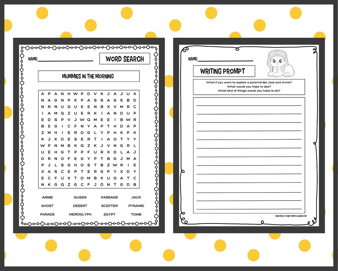 Novel Study of Magic Tree House Mummies in the Morning Reading ...