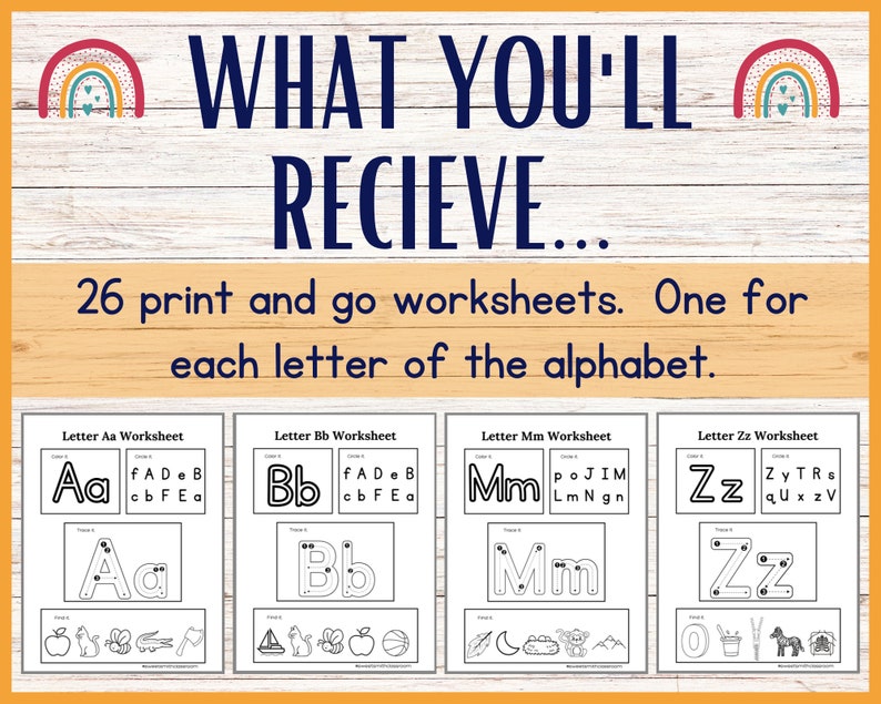 Preschool Morning Work, Alphabet Worksheets, Preschool Busy Binder, ABC ...