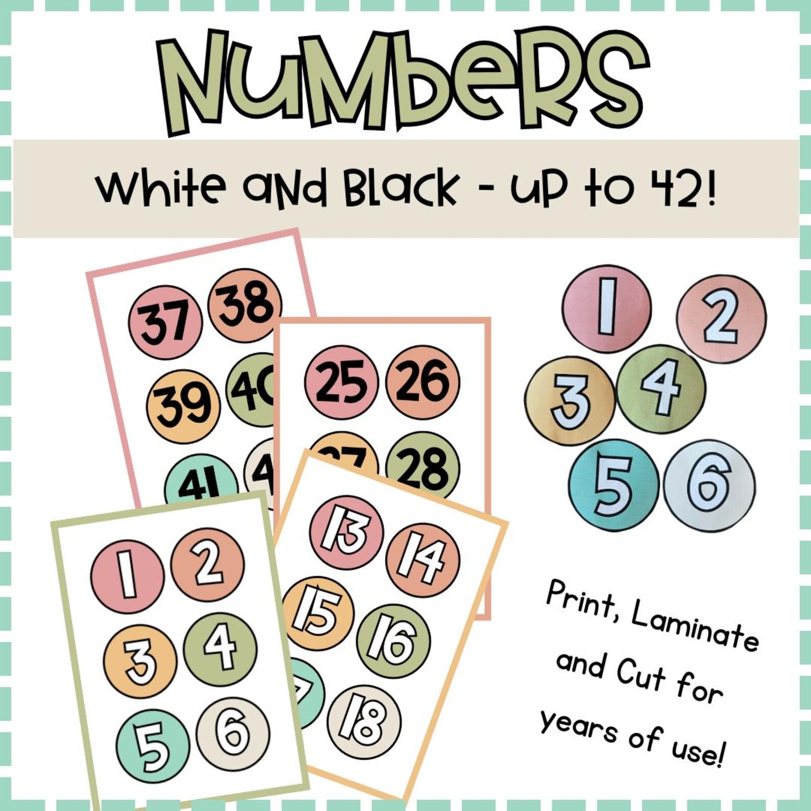 Classroom Name Tags and Numbers Back to School Night Classroom Decor ...