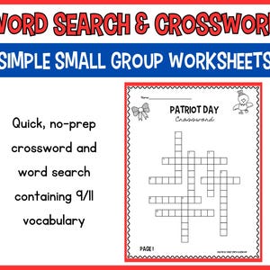 Patriot Day | September 11 | No Prep Activities | Mini Lesson ...