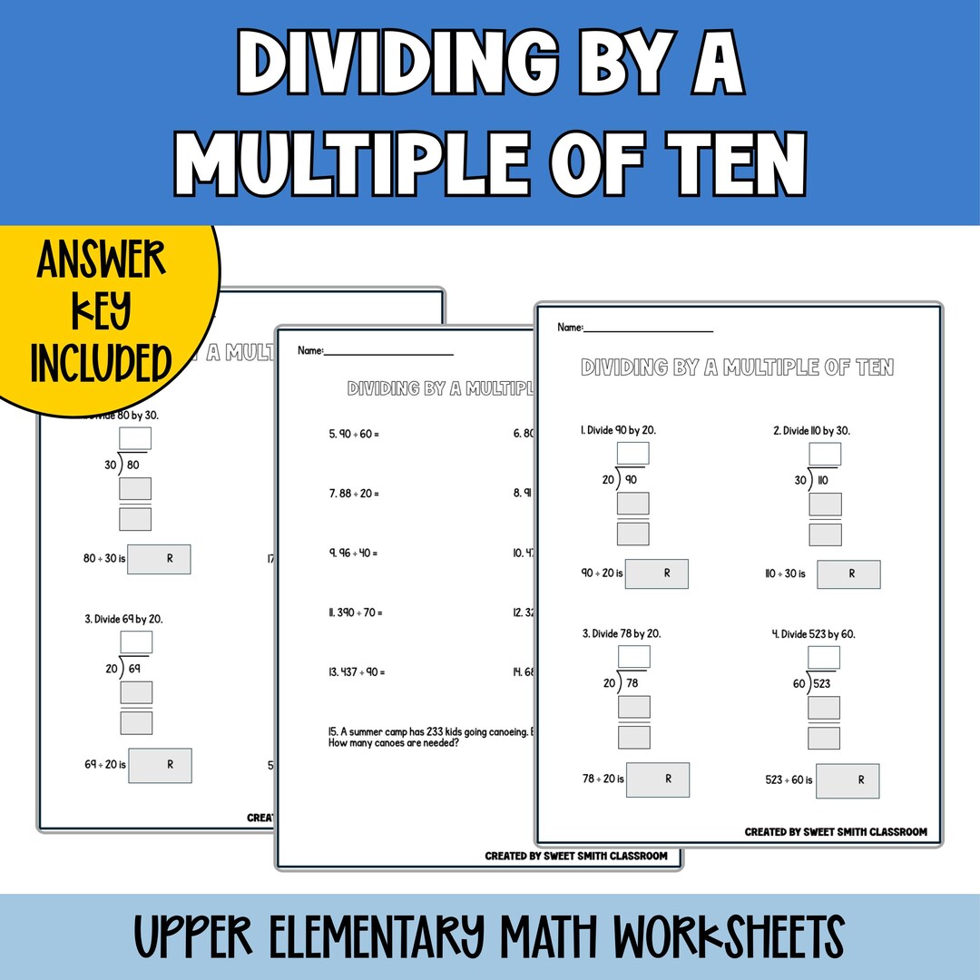 Divide by a Multiple of Ten | Dimensions | Singapore Math 5A | 5th ...