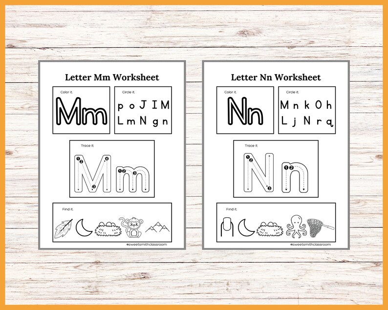 Preschool Morning Work, Alphabet Worksheets, Preschool Busy Binder, ABC ...