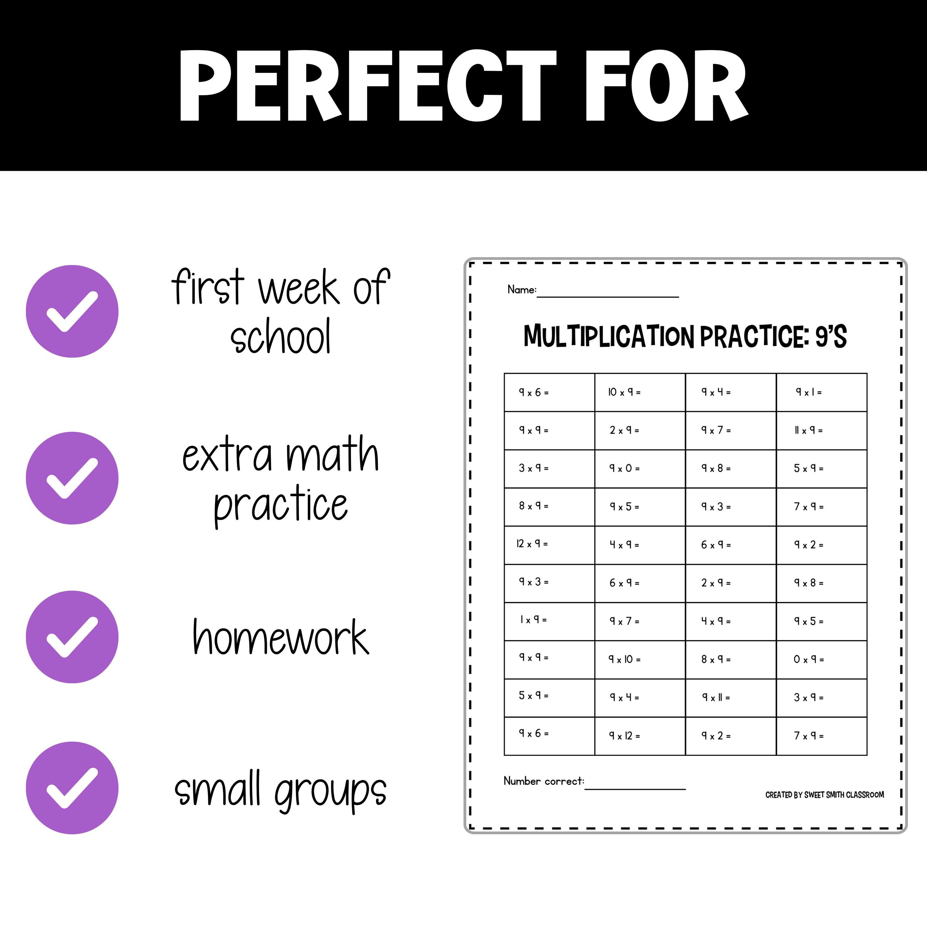Multiplication Fluency Practice Worksheet | Timed Tests and Growth ...