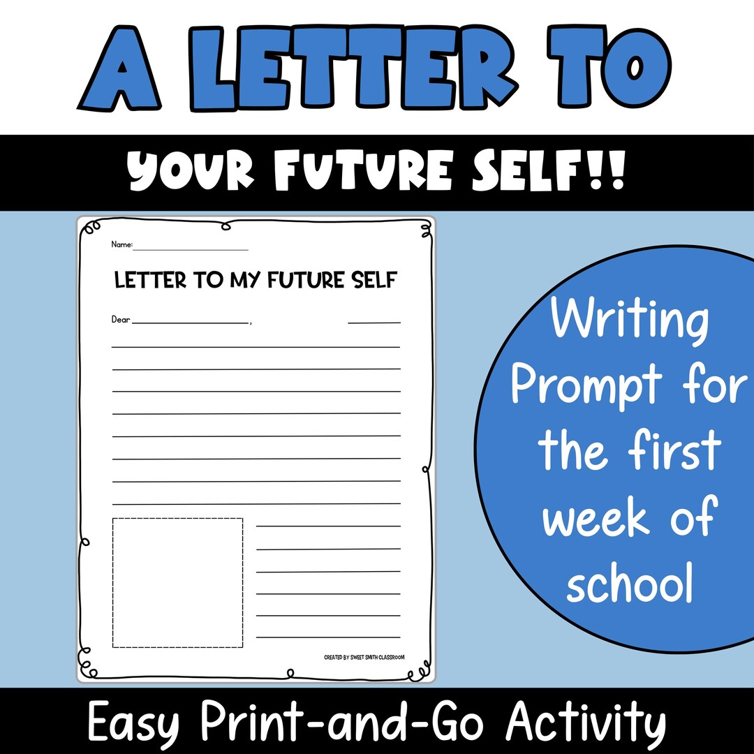 Letter to Your Future Self Writing Activity - First Week of School ...