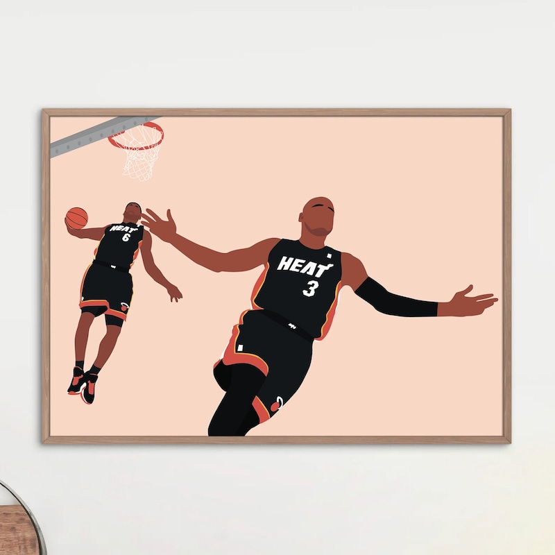 Lebron James Dwayne Wade Poster - Etsy