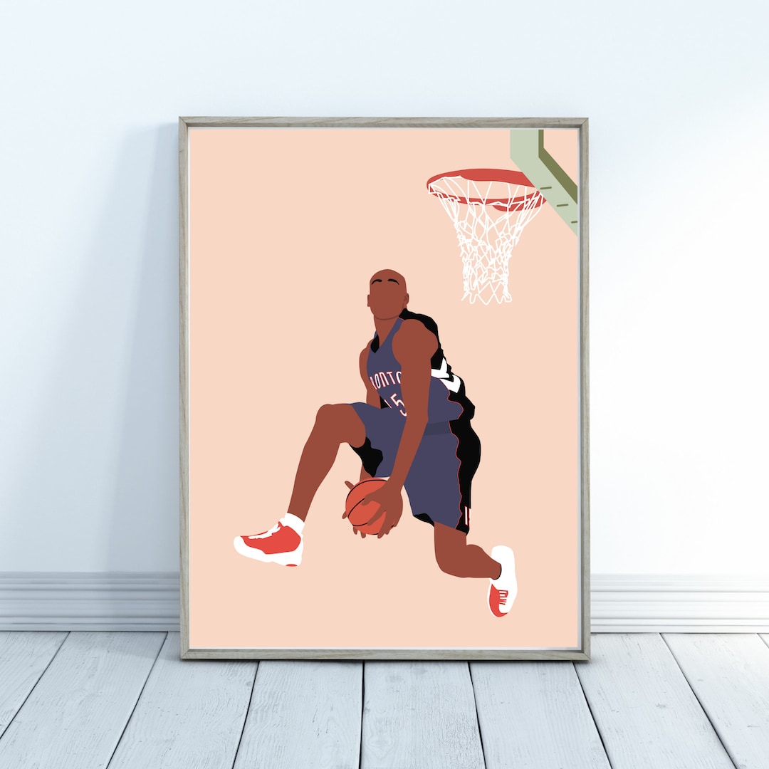 Vince Carter Dunk Poster Basketball Gifts Vince Carter Print Basketball ...