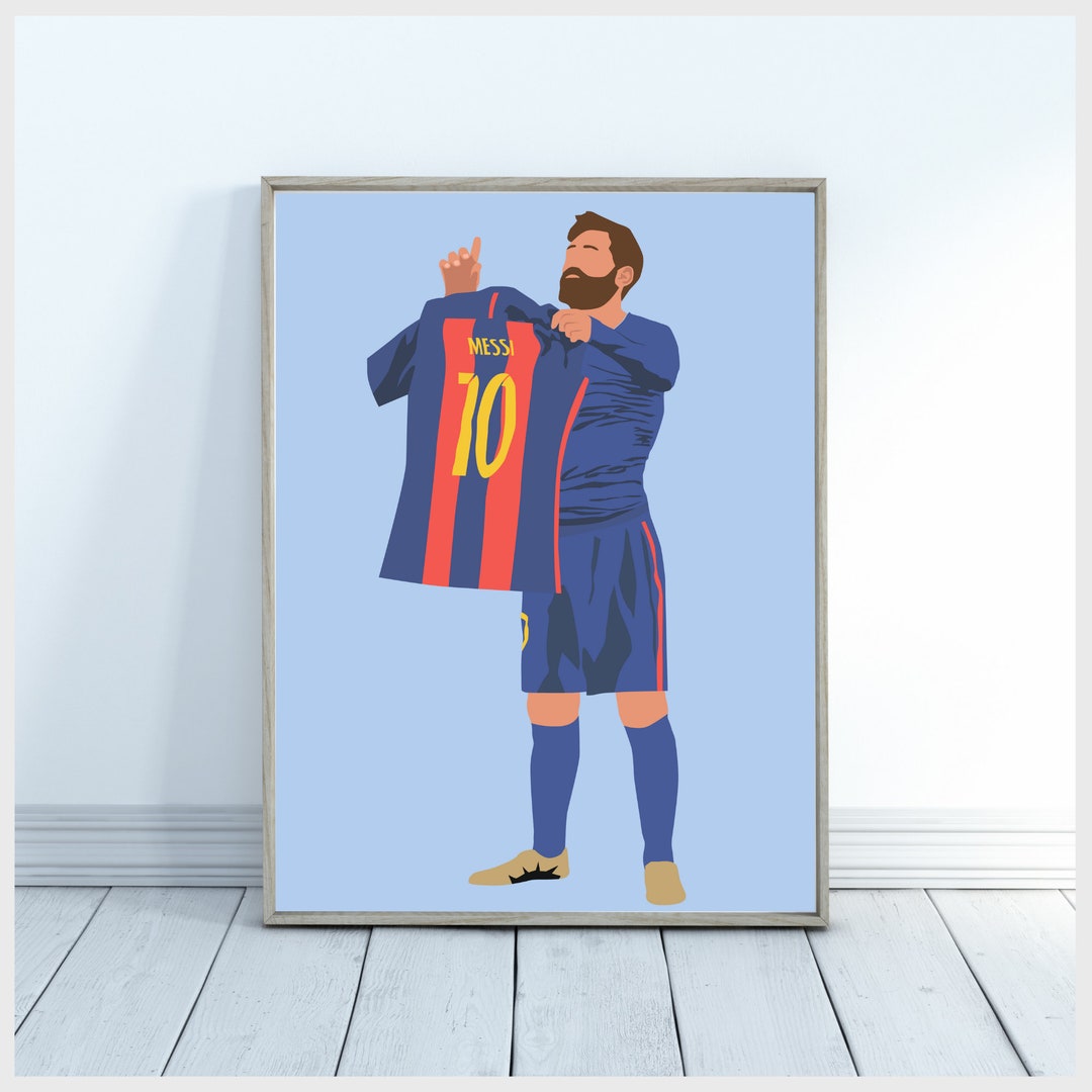 Messi Barcelona Poster Messi Gifts Messi Print Football Poster Football ...
