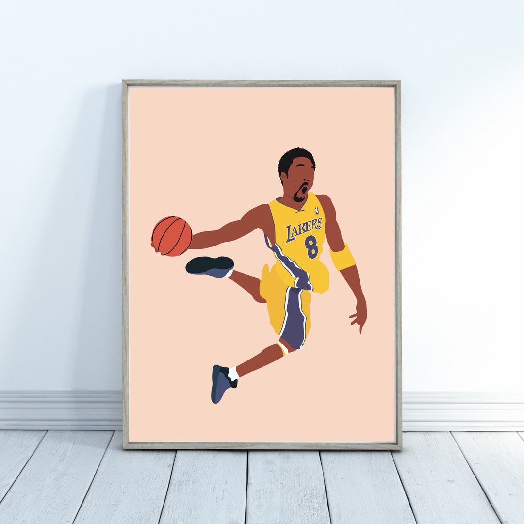 Kobe Bryant Dunk Poster Kobe Gifts Kobe Bryant Print Basketball Poster ...