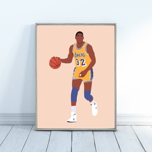Magic Johnson Poster - Etsy