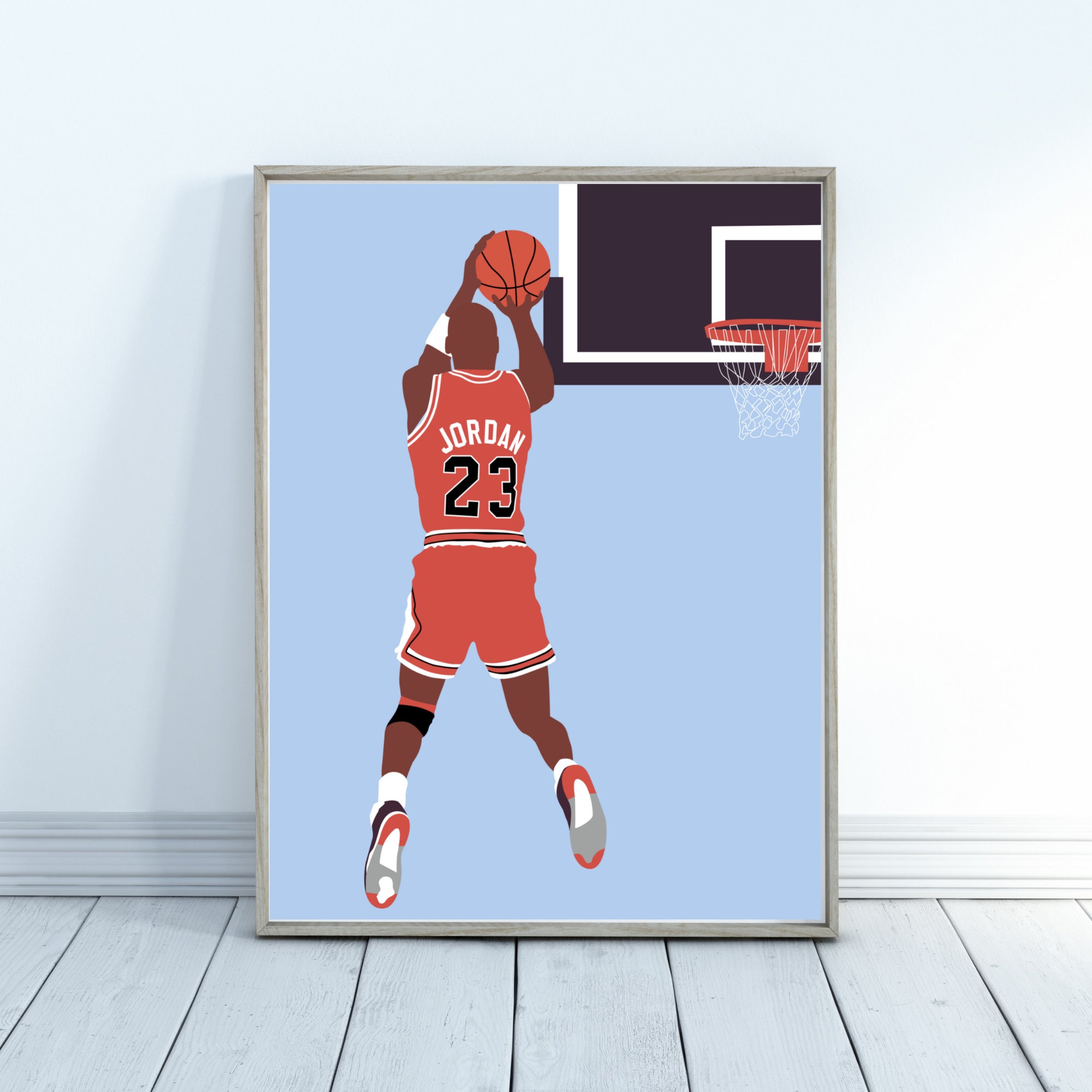 Michael Jordan Jump Shot Poster Jordan Gifts Michael | Etsy