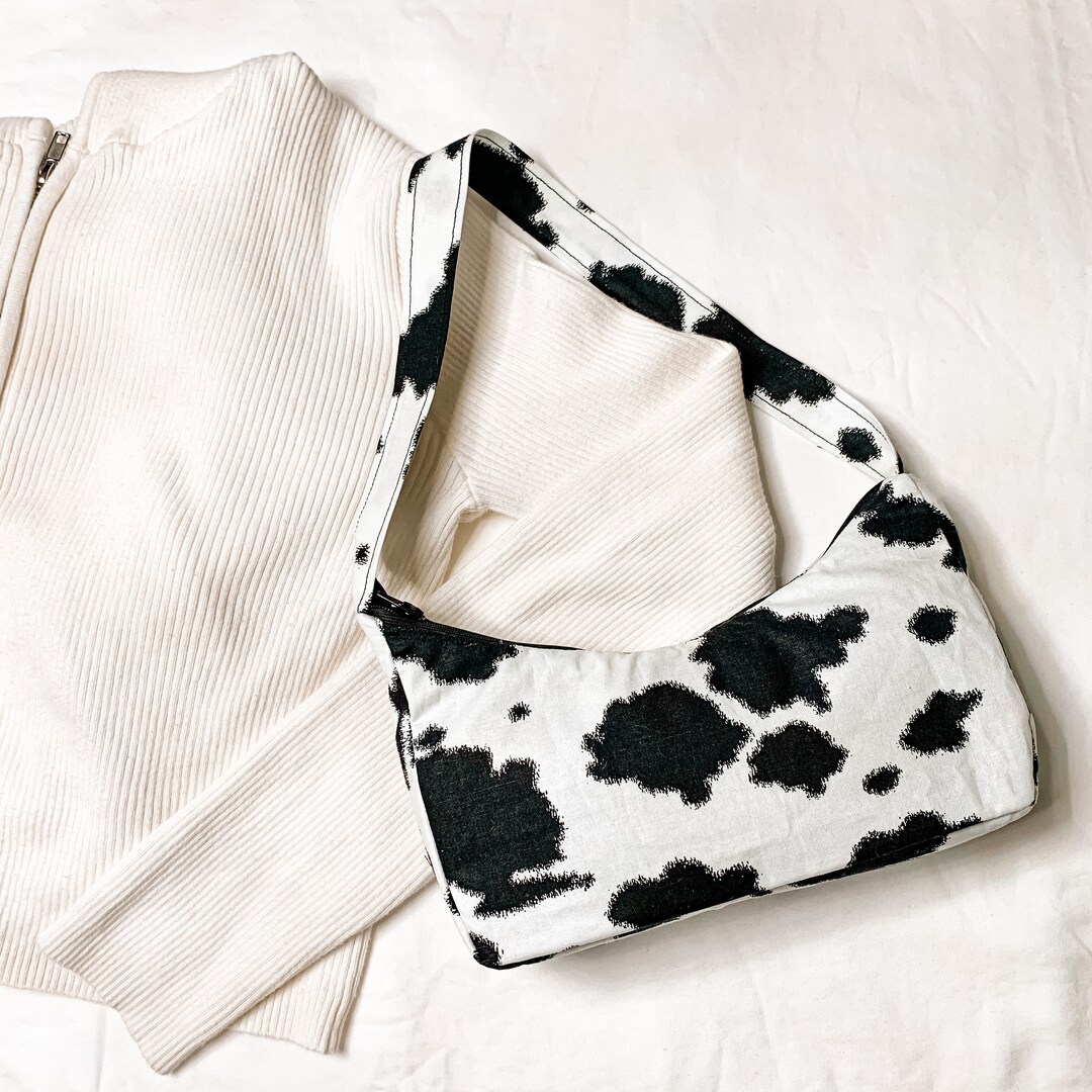 Bella Bag (cow Print) - Shoulder Bag/ Retro Handbag/ Handmade/ Made in ...