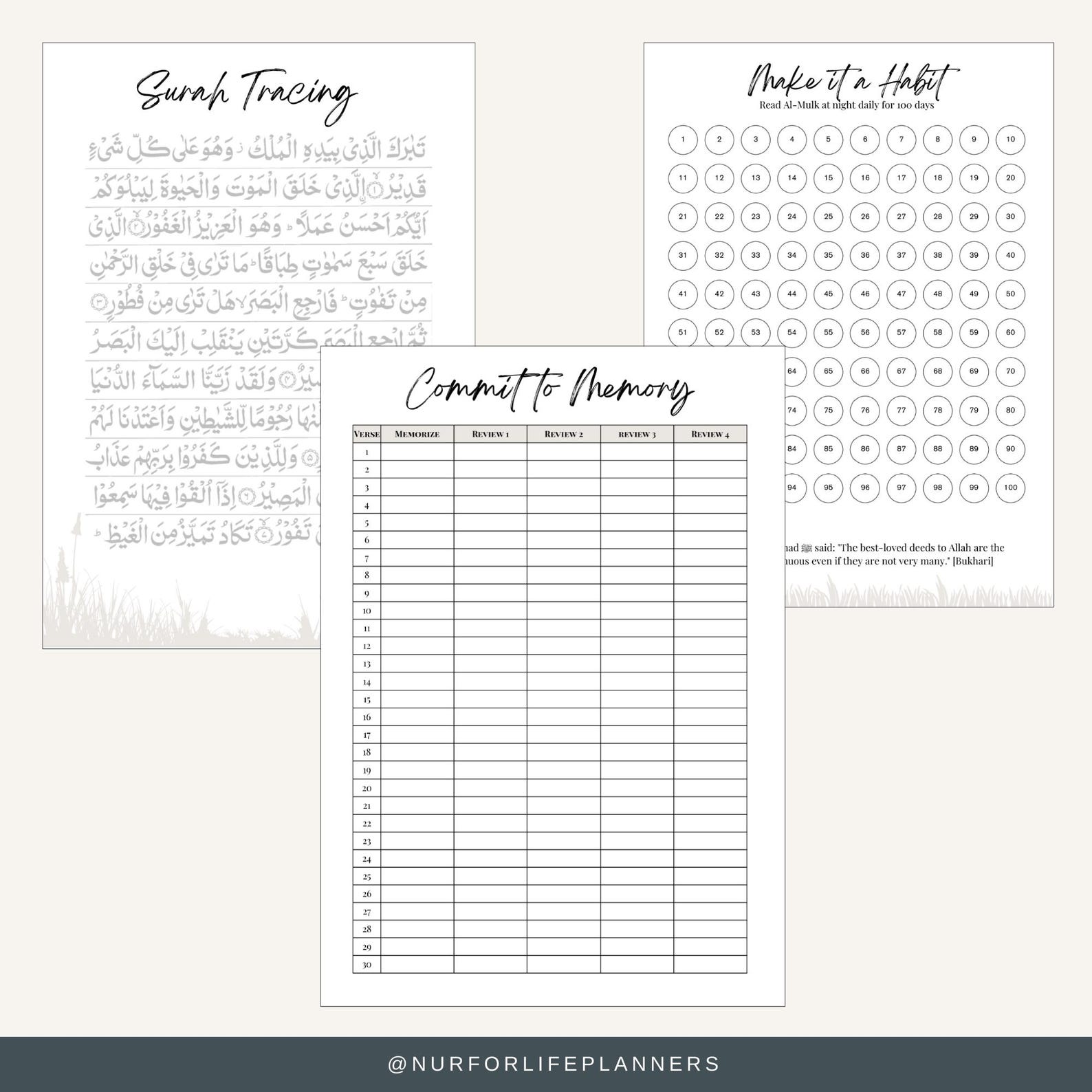 30 Day Quran Journaling | Surah Al-mulk | Digital | Printable | Islamic ...