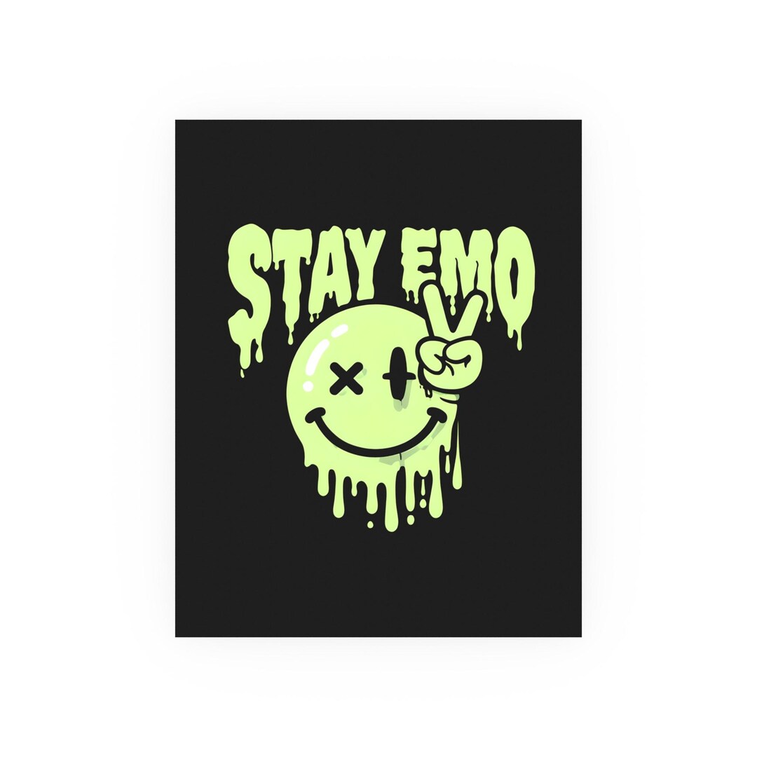 Stay Emo Poster | Edgy Wall Art for Emo Lovers, Gift for Music Fans ...