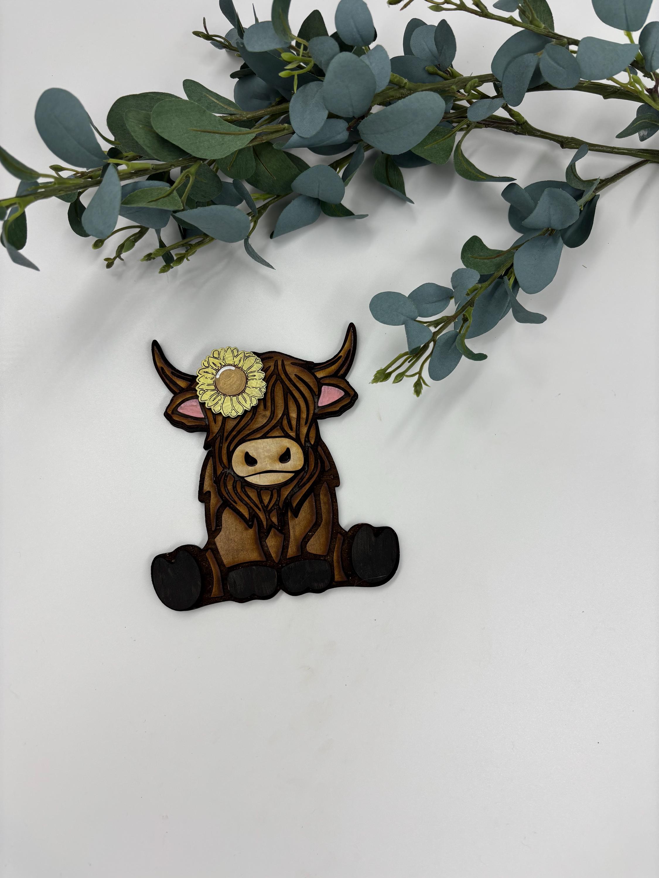 Highland Cow Shelf Decor - Etsy