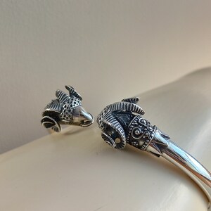 Handmade Bracelet With Ram Heads Made of Sterling Silver 925 - Etsy