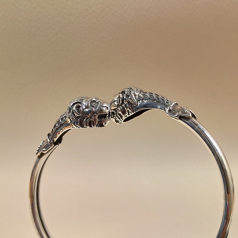 Lion Head Braceler in Sterling Silver 925 - Etsy