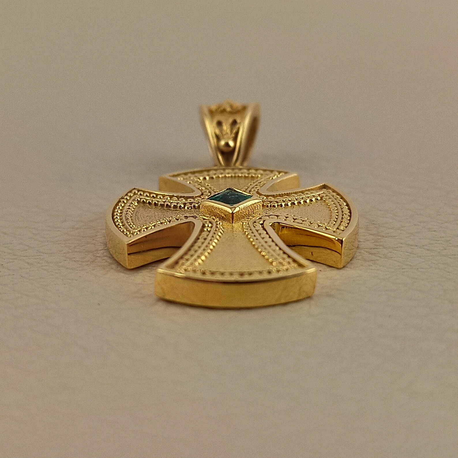 Byzantine Greek handmade cross with natural Emerald made of | Etsy