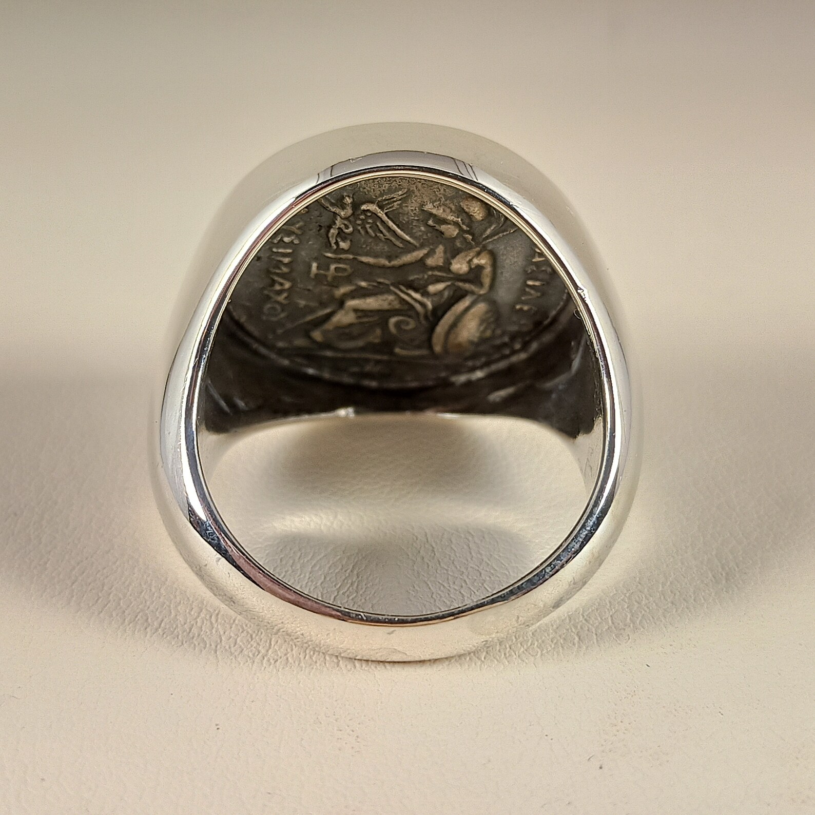 Mens Ring With Coin of Alexander the Great in Sterling Silver - Etsy
