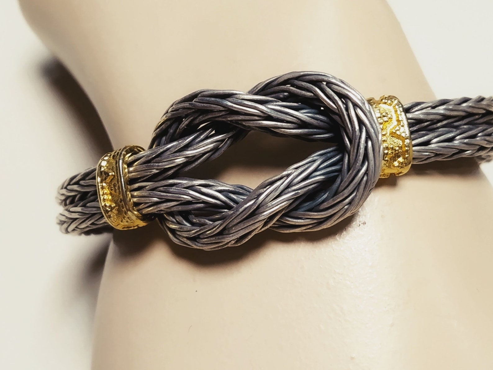 Handmade Sterling Silver Hercules Knot Bracelet, Ancient Greek Style - Etsy
