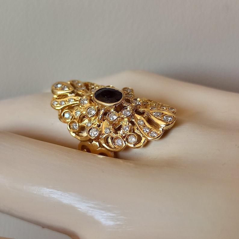 Greek Byzantine Designe Ring With Natural Brilliant Cut Diamonds and ...