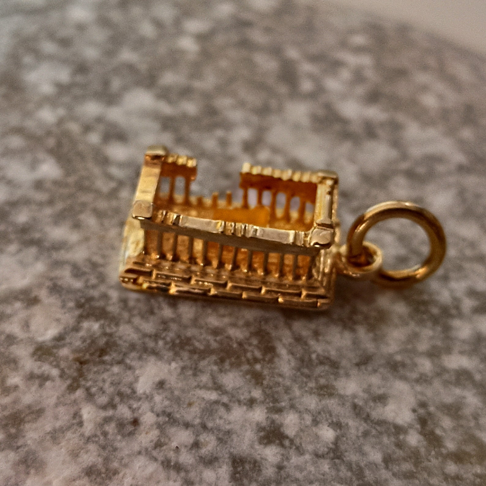 Parthenon Temple Charm for Charm Bracelet in 14 Carat Solid - Etsy