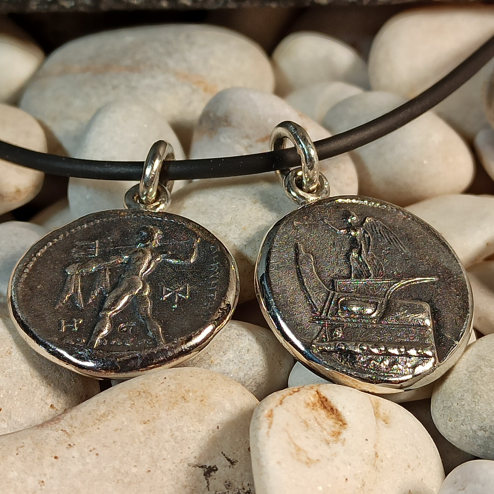 Ancient Greek Reproduction Coin of Poseidon in Sterling Silver 925 - Etsy