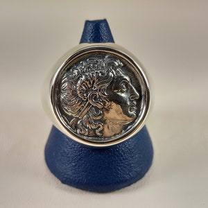 Mens Ring With Coin of Alexander the Great in Sterling Silver 925 - Etsy